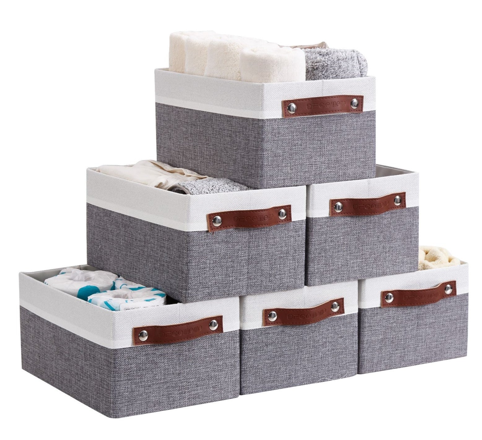 Sturdy Storage Bins | Small Pantry/Closet Baskets | DECOMOMO