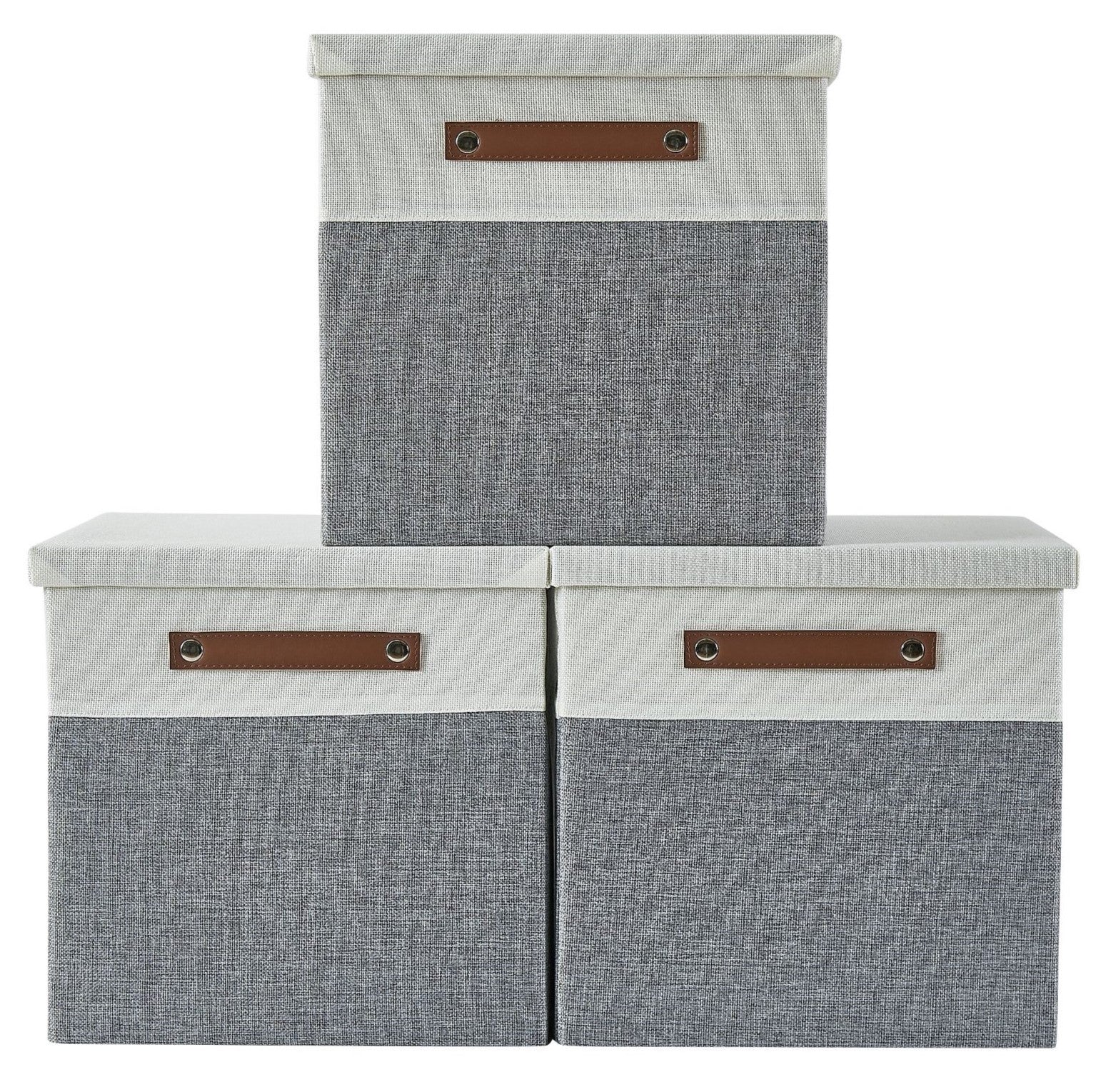 Stackable Fabric Storage Box with Lid | DECOMOMO