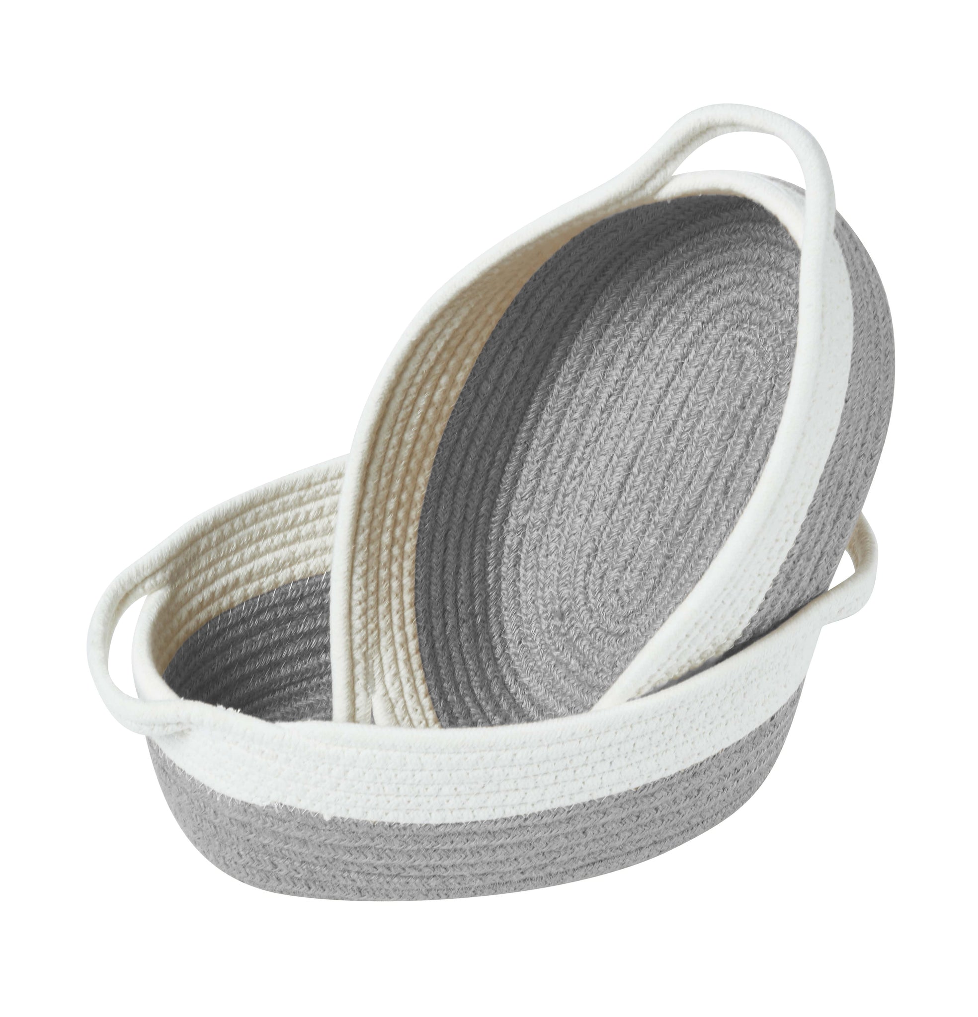 Cotton Rope Baskets (2pcs) | Small Woven Storage Bins | DECOMOMO