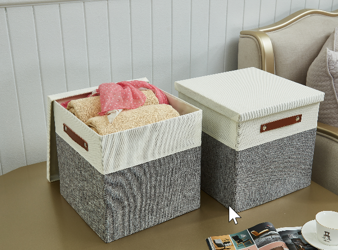 Lidded Storage Bin | Storage Box with Lid 3-Pack | DECOMOMO